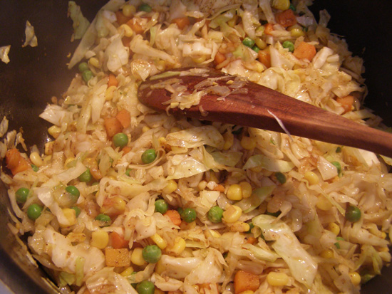 Cabbage vegetable rice – Chef in disguise