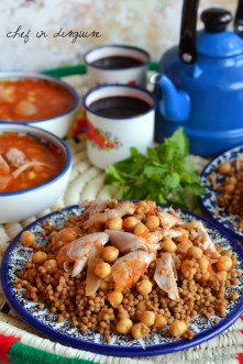 Maftoul “Palestinian couscous” with chicken and chickpeas – Chef in ...