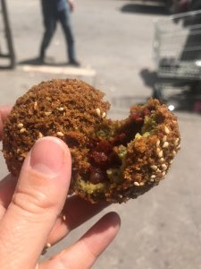 Deliciously Different: Savoury Baked Falafel Cake with Onions and Sumac ...